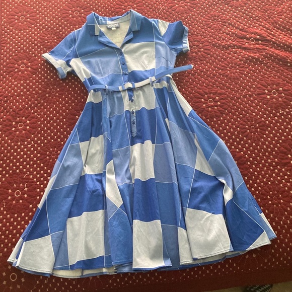 collectif vintage | Dresses | Collectif Vintage London Blue Dress ...